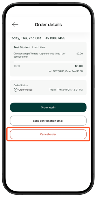How do I cancel an order?