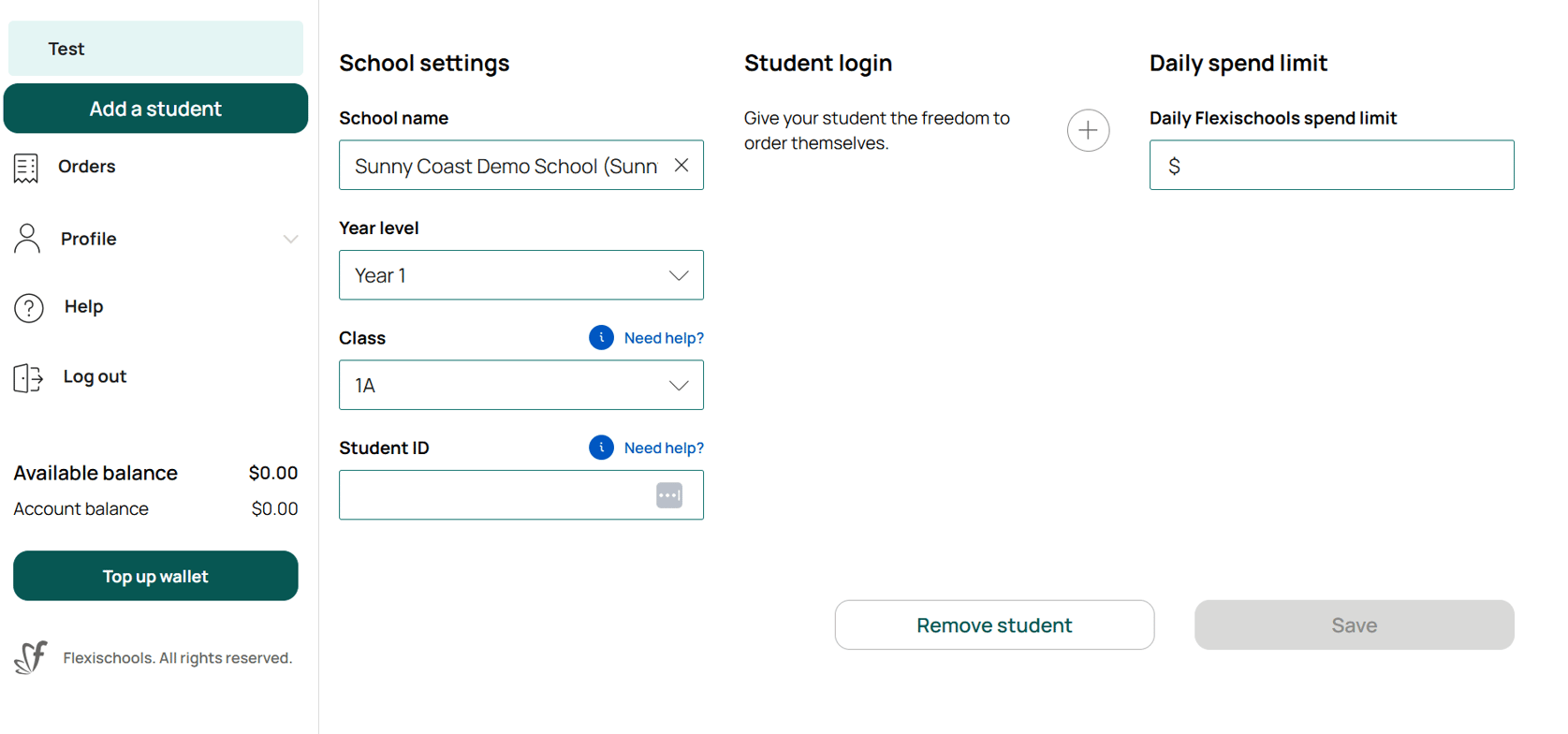 How do I link a student card?