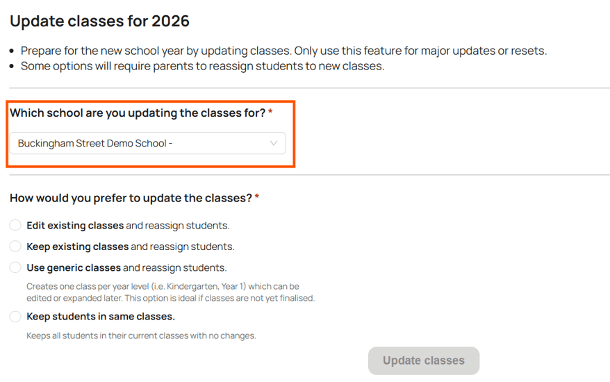 How to update your class lists