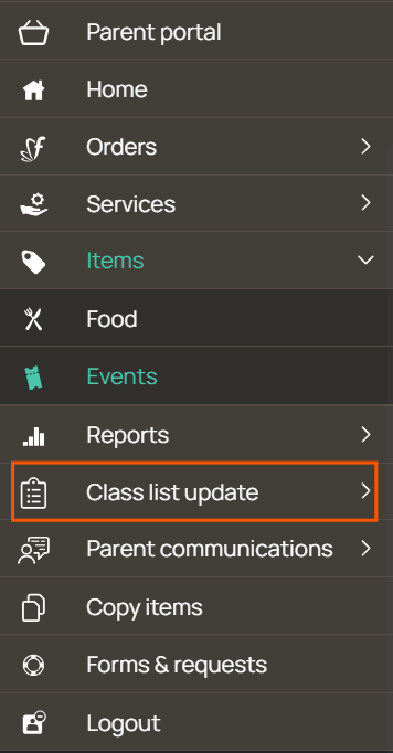 How do I make changes to an existing class list?