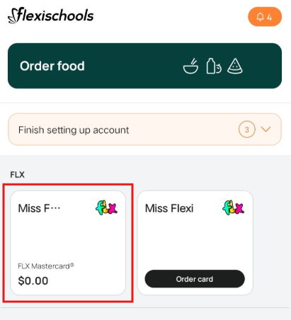 How do I transfer money from the Parent Wallet to my child's FLX Card?