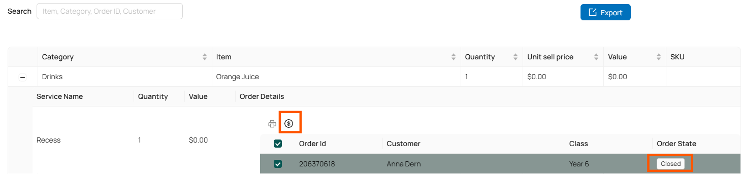 How to refund an item from multiple orders